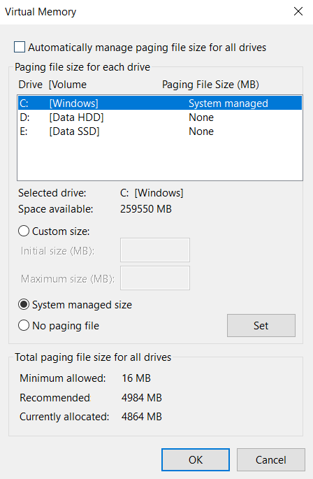 How to Manage Your Virtual Memory (Page File) In Windows – SUPPORT CENTER